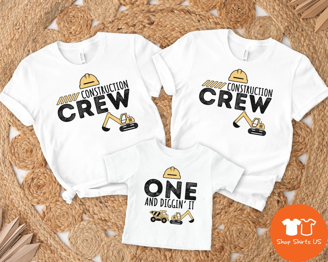Construction Crew Shirts, Birthday Matching Construction Shirts, One ...