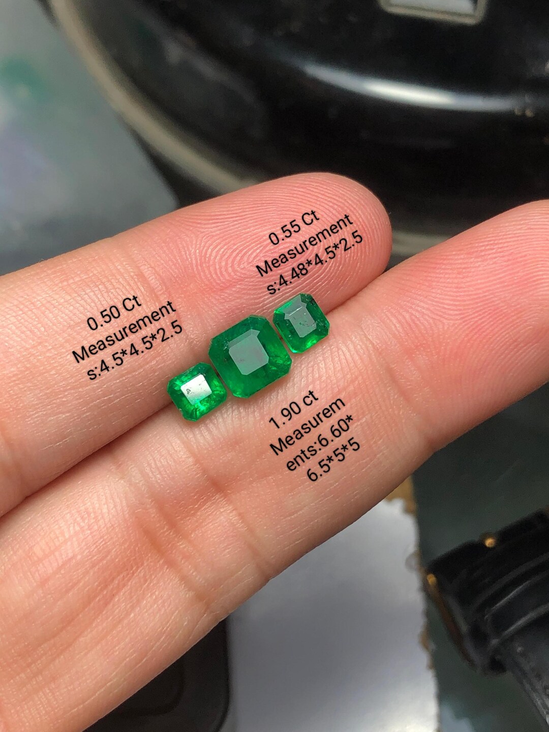 2.95 Cts Natural Swat Emerald Green Color 3 Pieces Loose Gemstone Lot ...