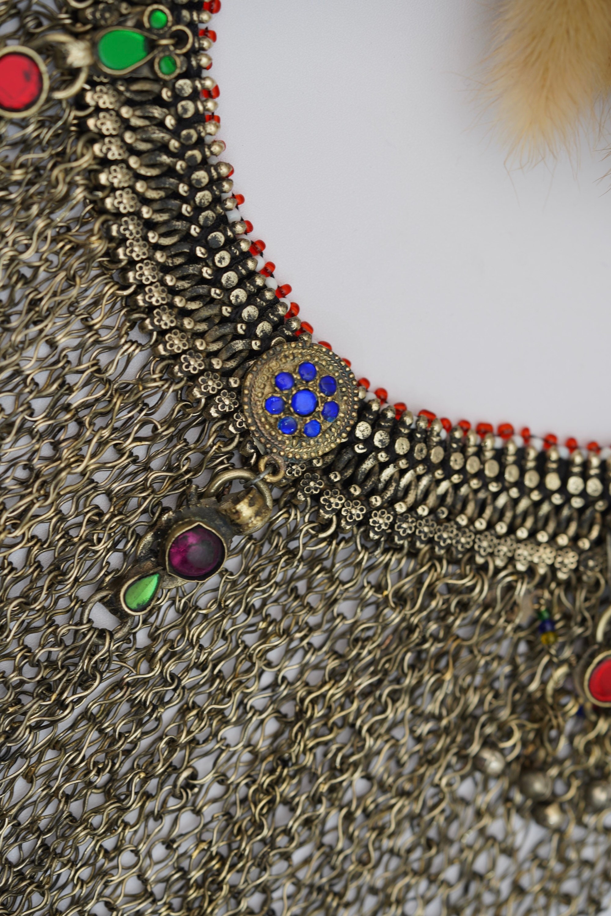 Afghan Kuchi Choker Necklace With Long Silver Dangling Bells, Afghan ...