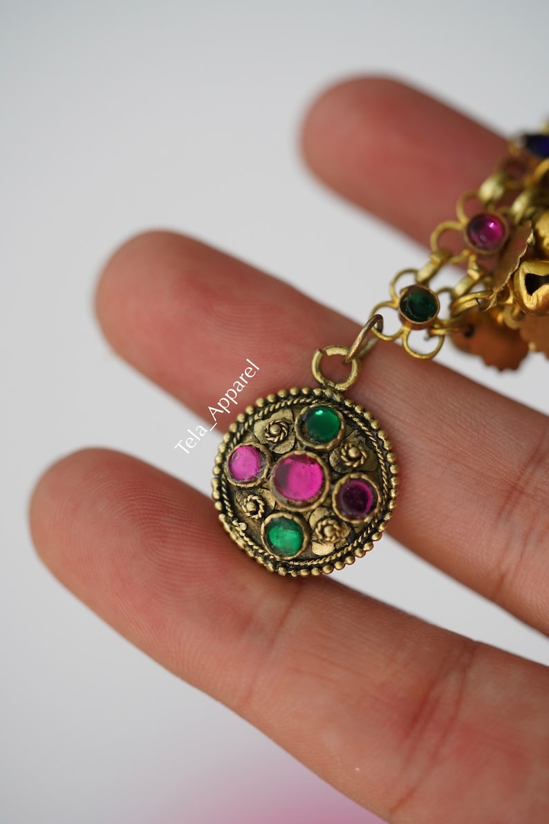 Vintage Gold Afghan Nose Ring Chain Afghan Chargul Pezwan - Etsy