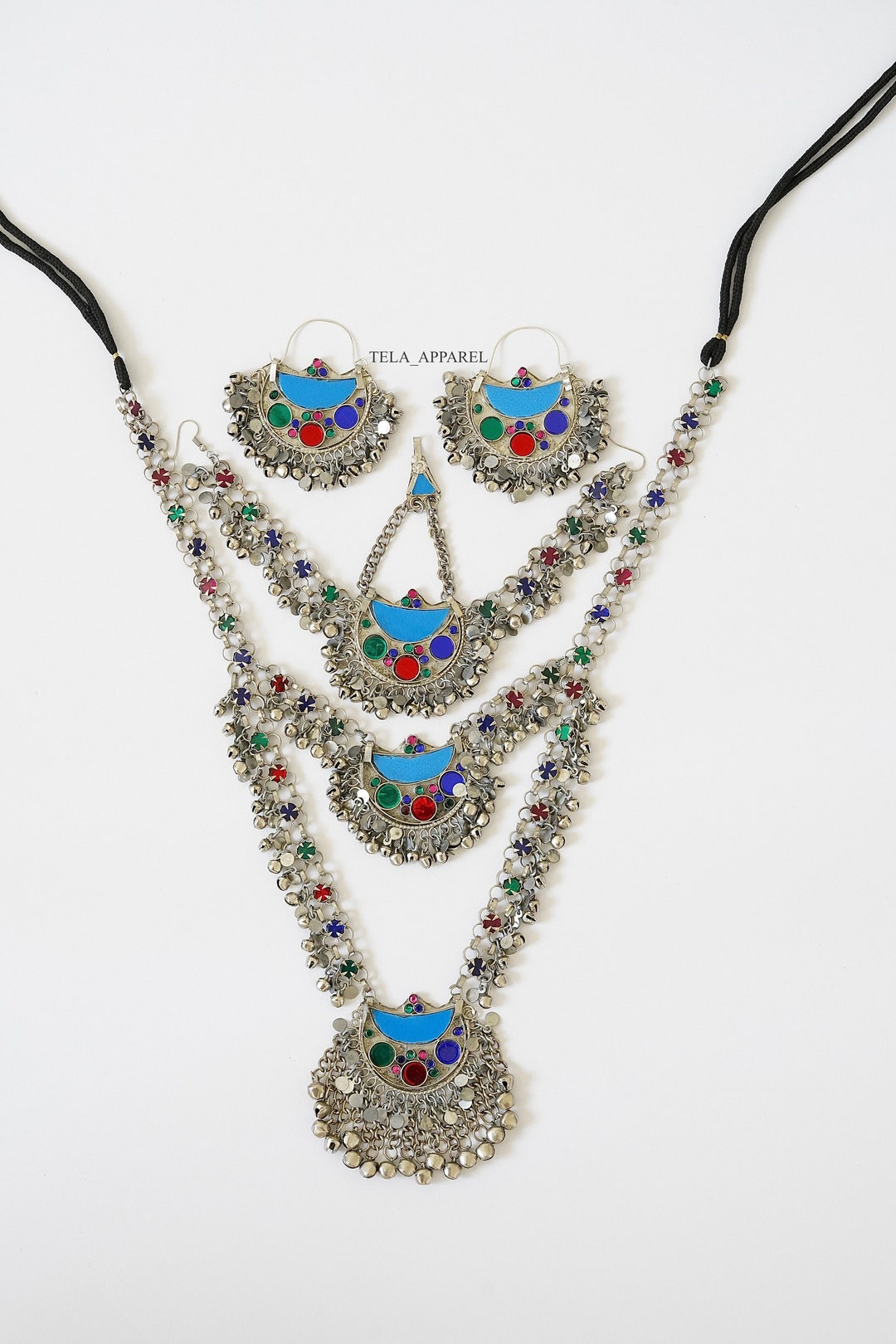 Turquoise Afghan Jewellery Full Set | Afghan Jewellery Vintage Kuchi ...