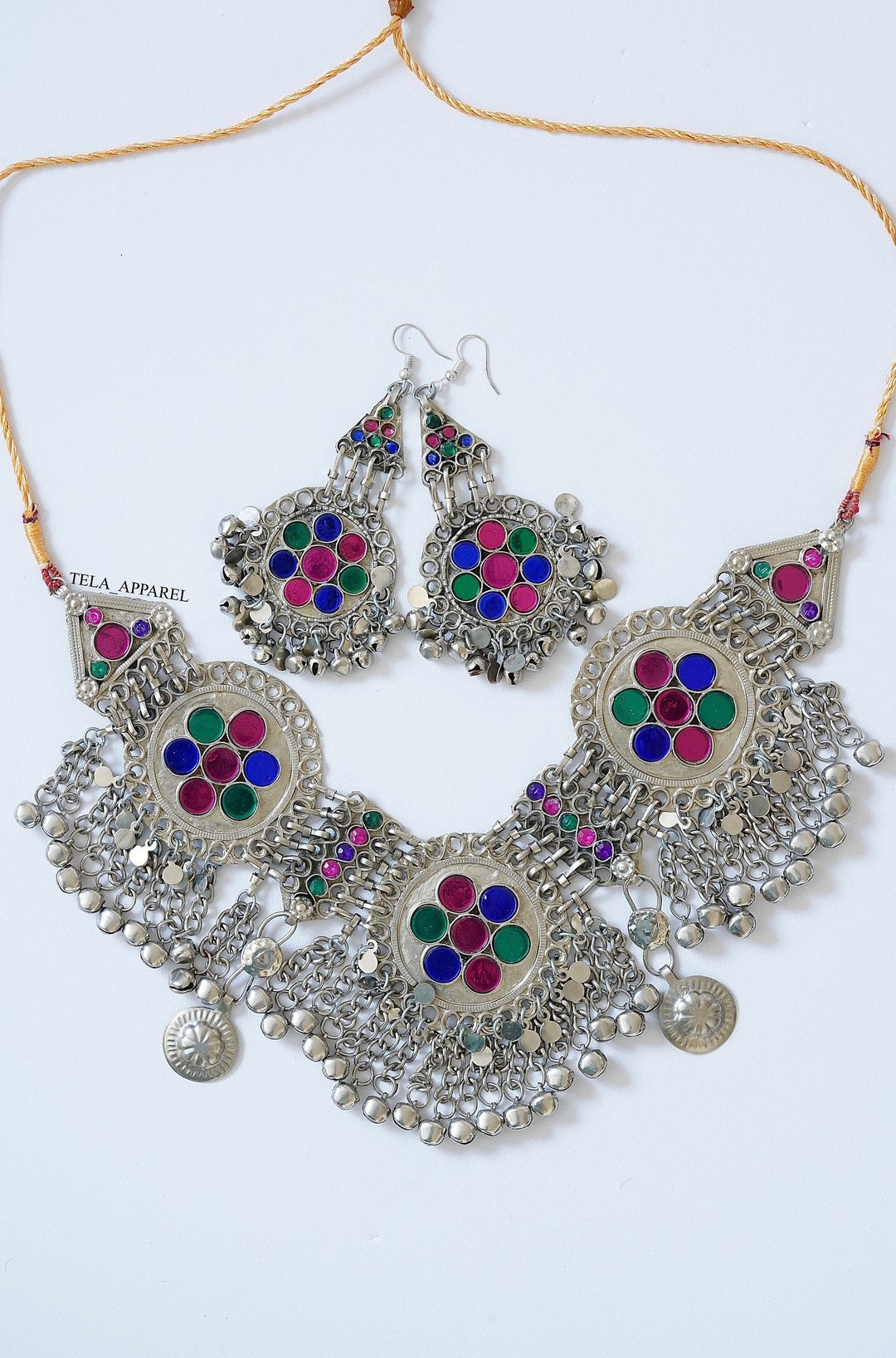 Afghan Full Jewellery Set, Afghani Jewelry Set Afghan Choker Necklace ...