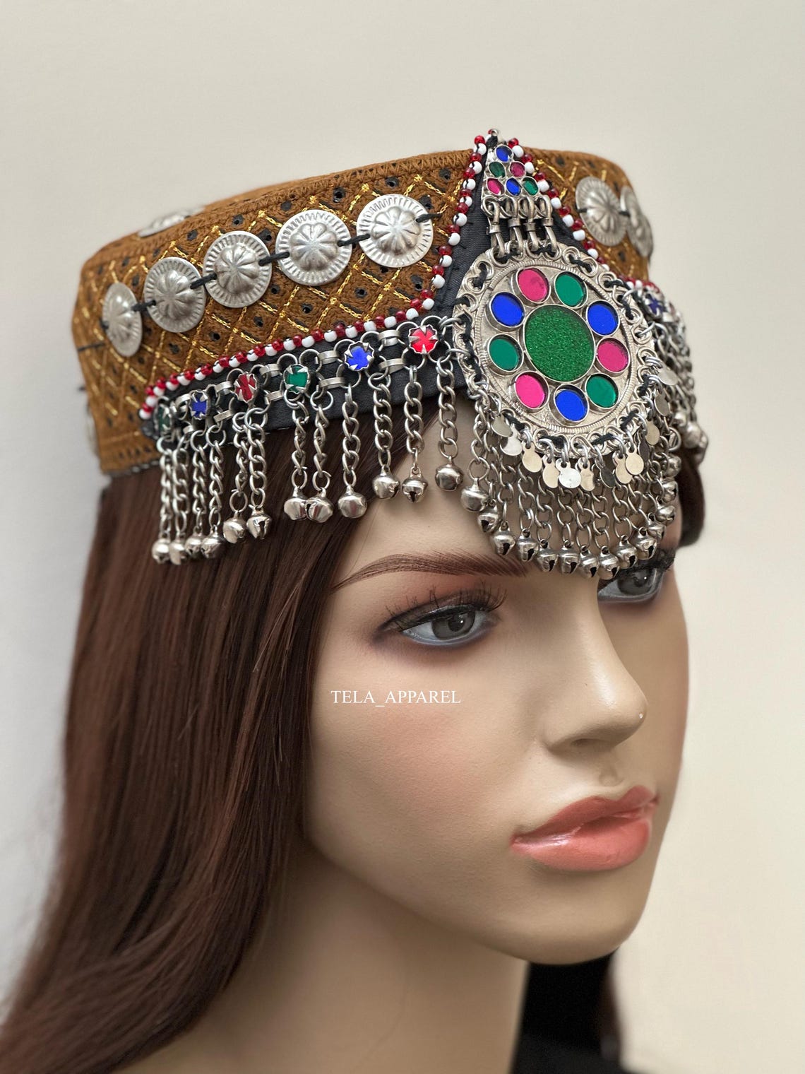 Afghan Handmade Hat Afghan Jewellery Cap Afghan Cap With Headpiece ...