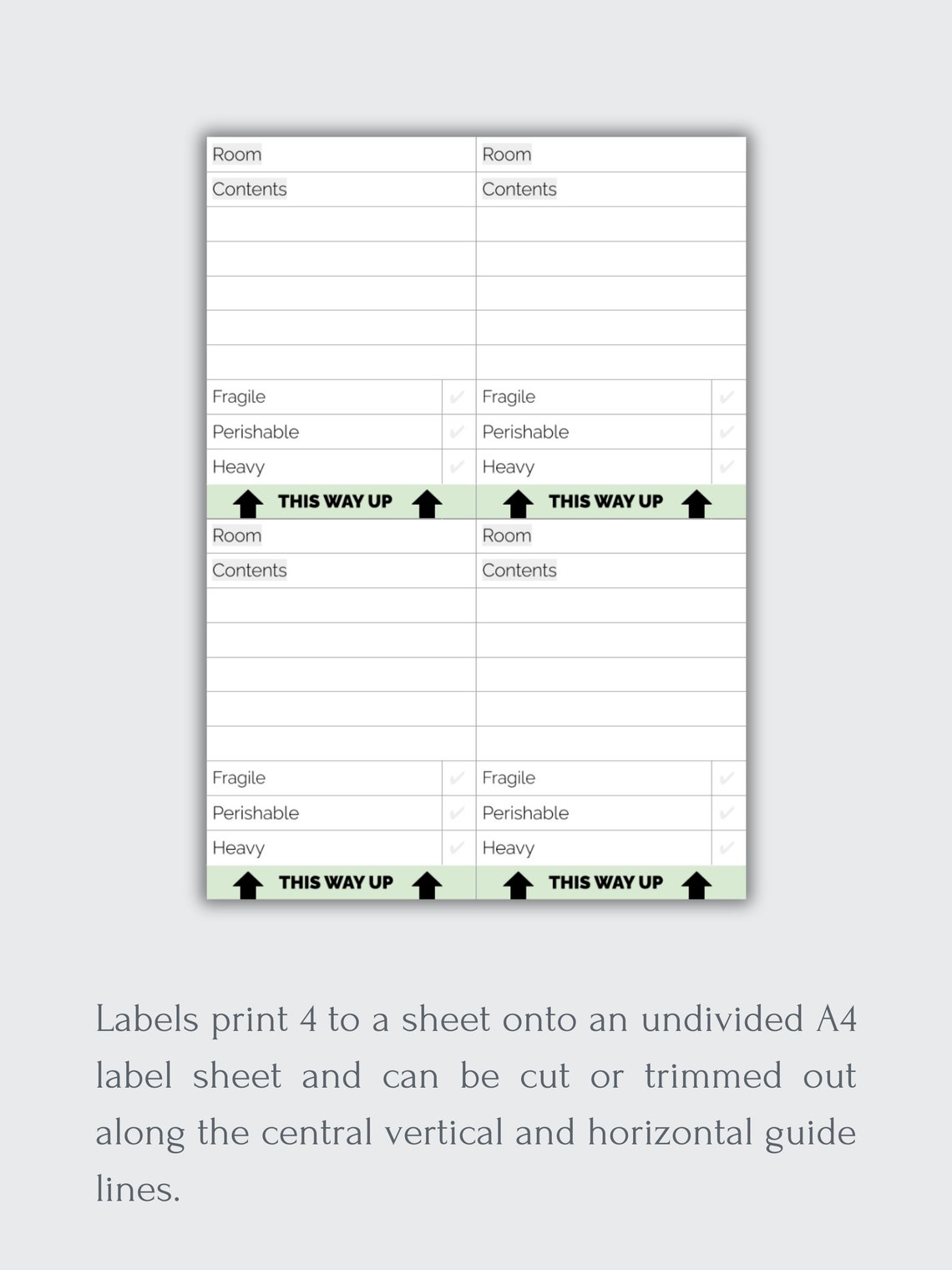 Moving Boxes Labels Minimalist Printable 2 Designs - Etsy