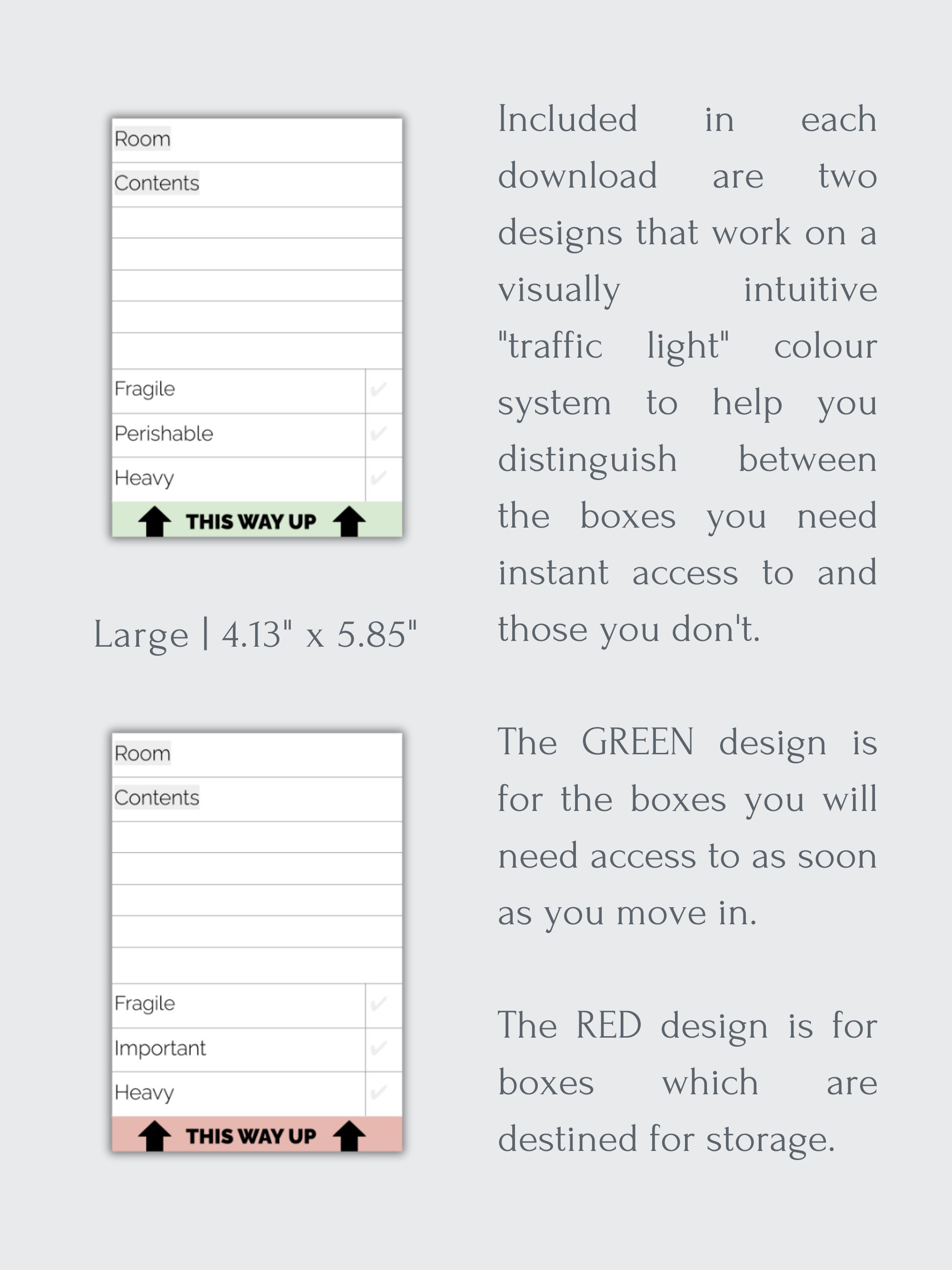 Moving Boxes Labels Minimalist Printable 2 Designs - Etsy
