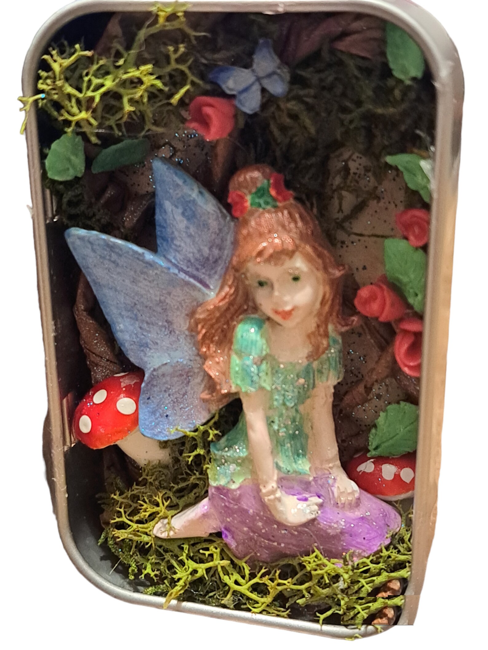 Fairy Altered Altoid Tin Diorama, Fairy Box Wishes, Mini Art, Enchanted ...