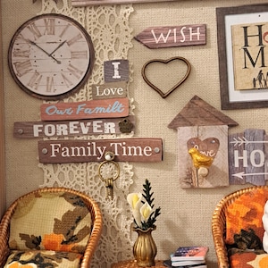 Key Holder Diorama, Shadow Box, Wall Art, Family Diorama, Wall Hanging ...