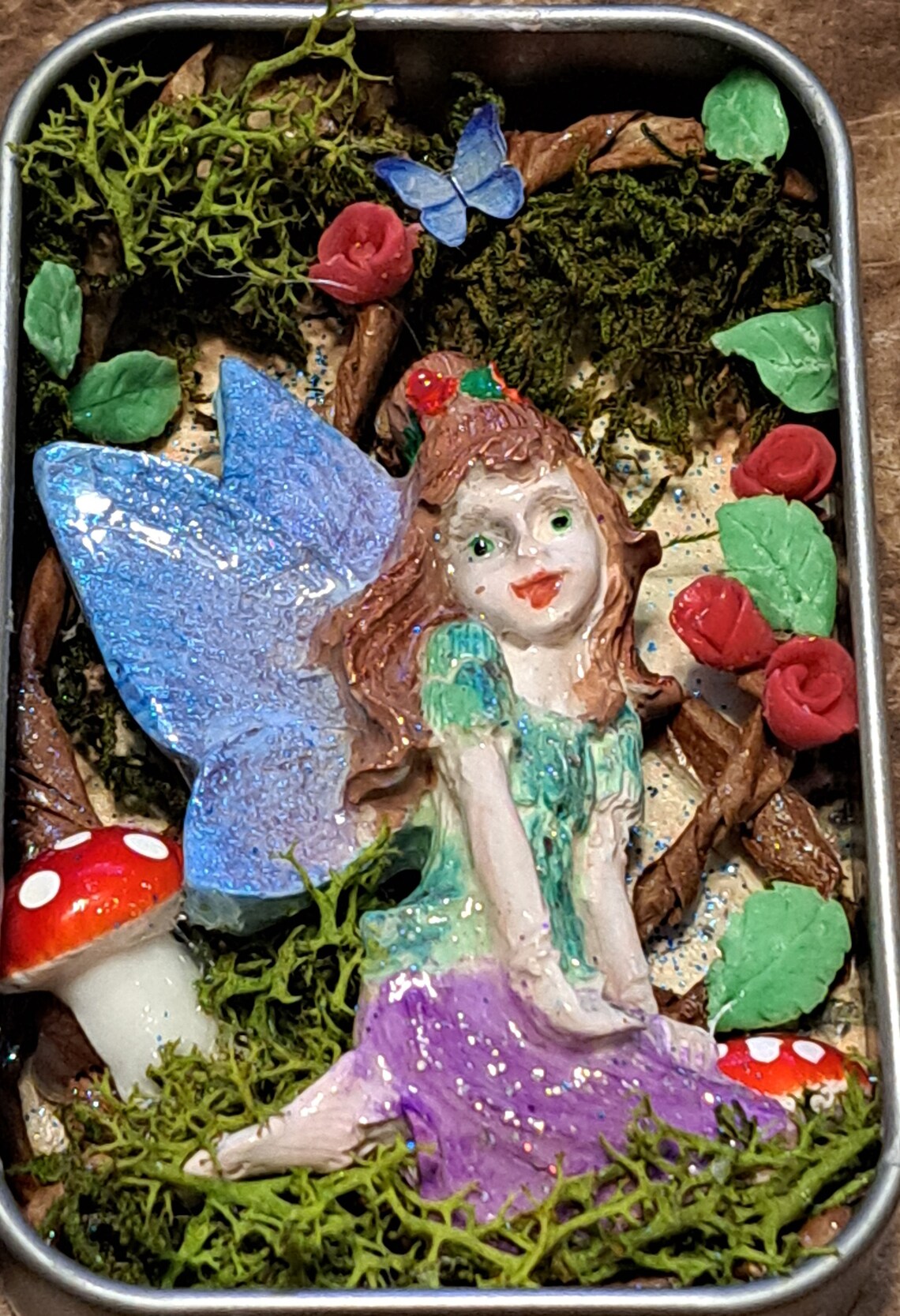 Fairy Altered Altoid Tin Diorama, Fairy Box Wishes, Mini Art, Enchanted ...