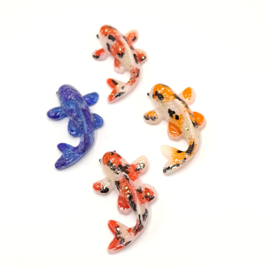 Miniature Koi Fish. Water Resistant. Made With Epoxy Resin. Sets of 3 ...