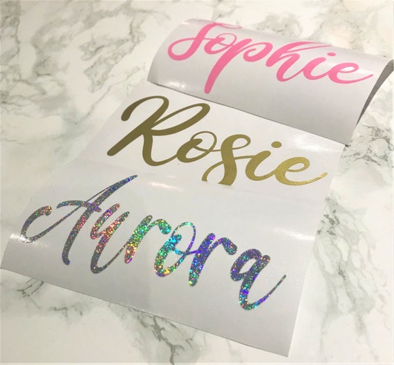 Vinyl Name Stickers for Water Bottles Calligraphy Stickers - Etsy UK