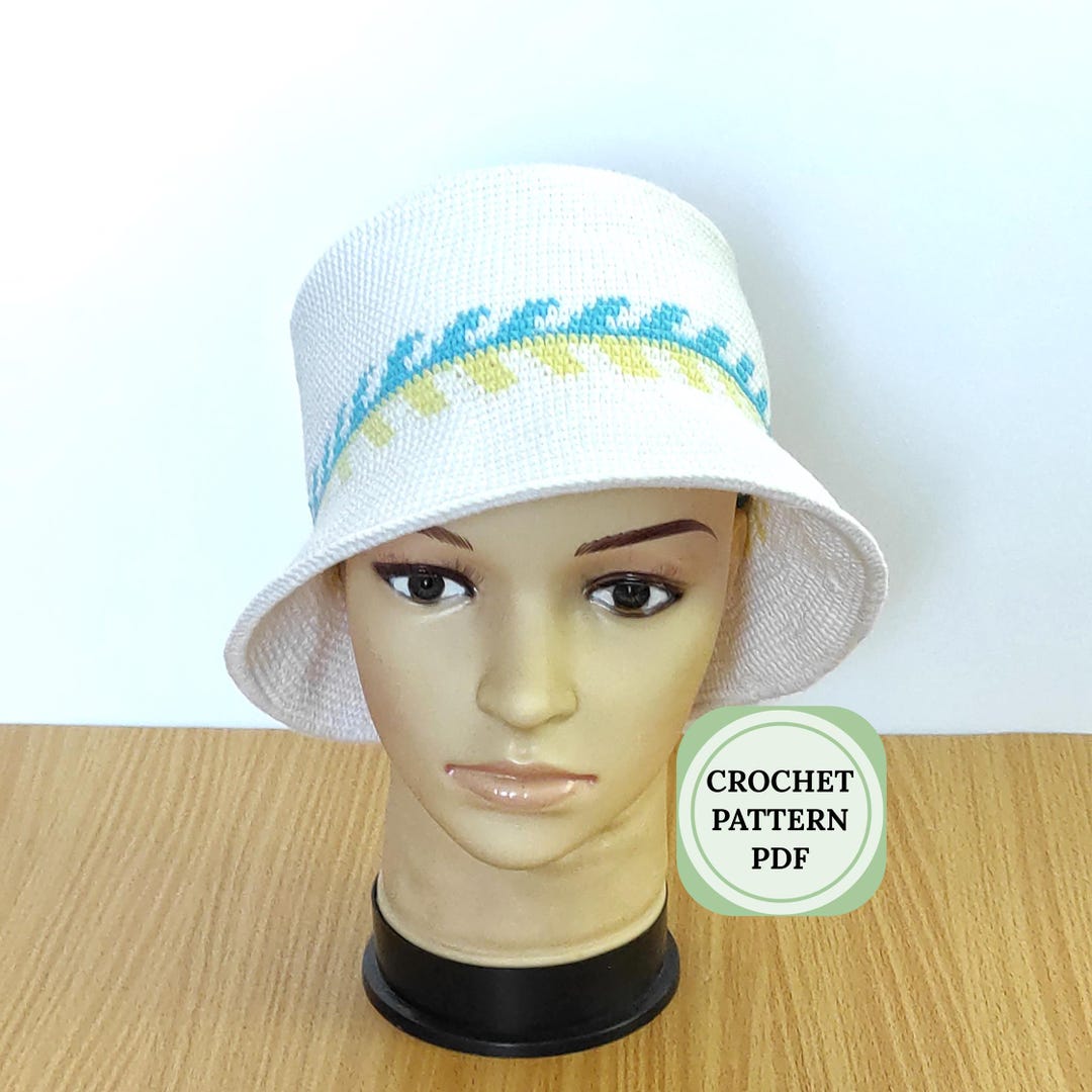 Bucket Hat Crochet Pattern, Boho Crochet Hat, Summer Hat Crochet ...