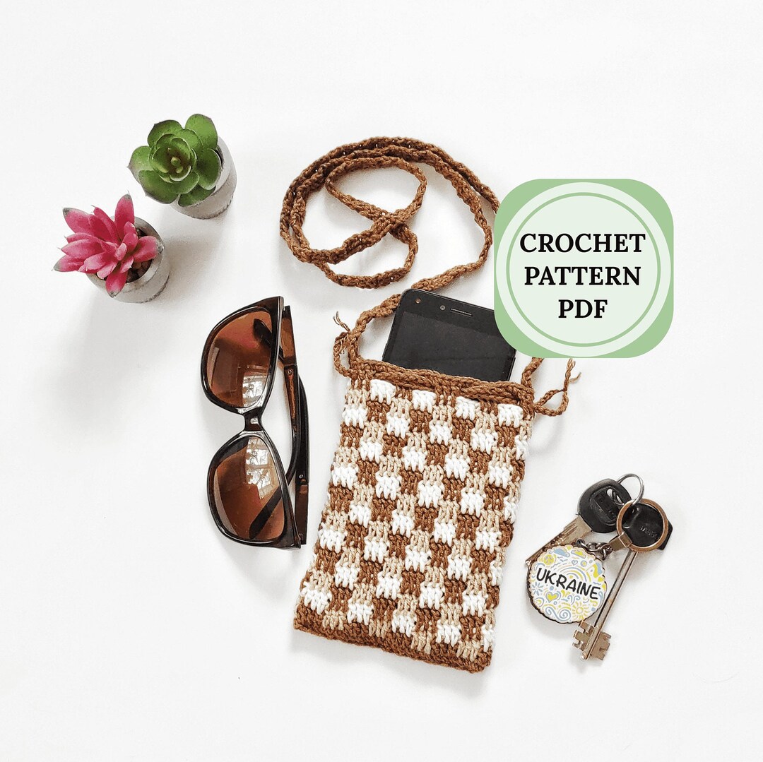 Crochet Phone Bag Pattern PDF, Crochet Cell Phone Purse Pattern ...