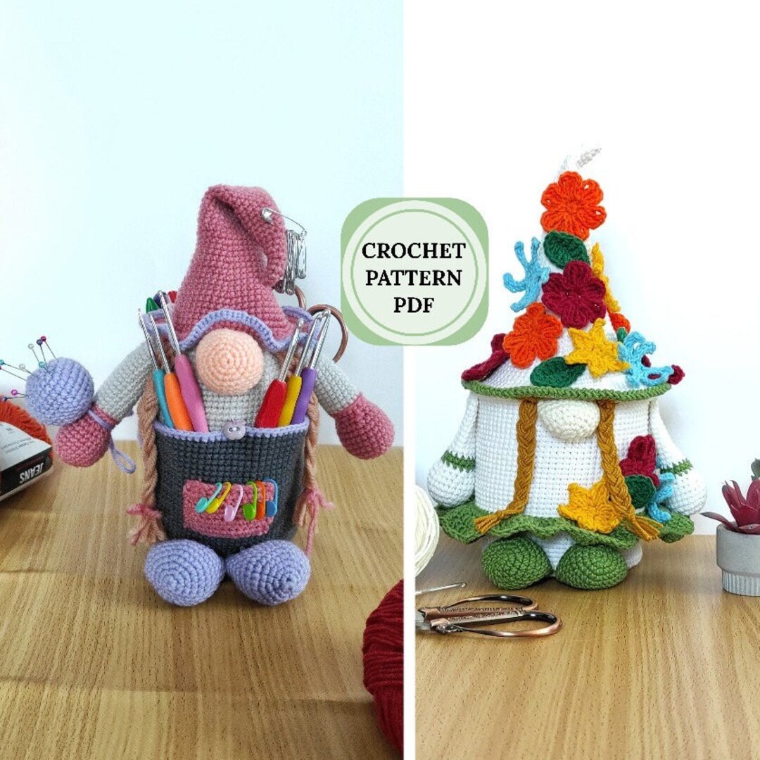Scandinavian Gnome Crochet Pattern, Сrochet Organizer Pattern, Crochet ...