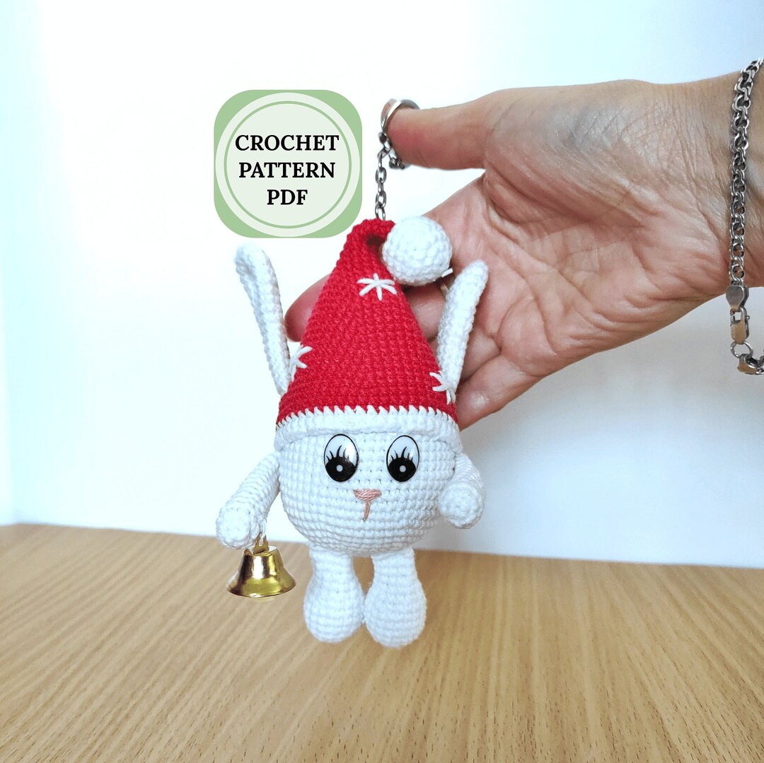 Crochet Amigurumi Bunny, Christmas Bunny сrochet Pattern, Crochet ...