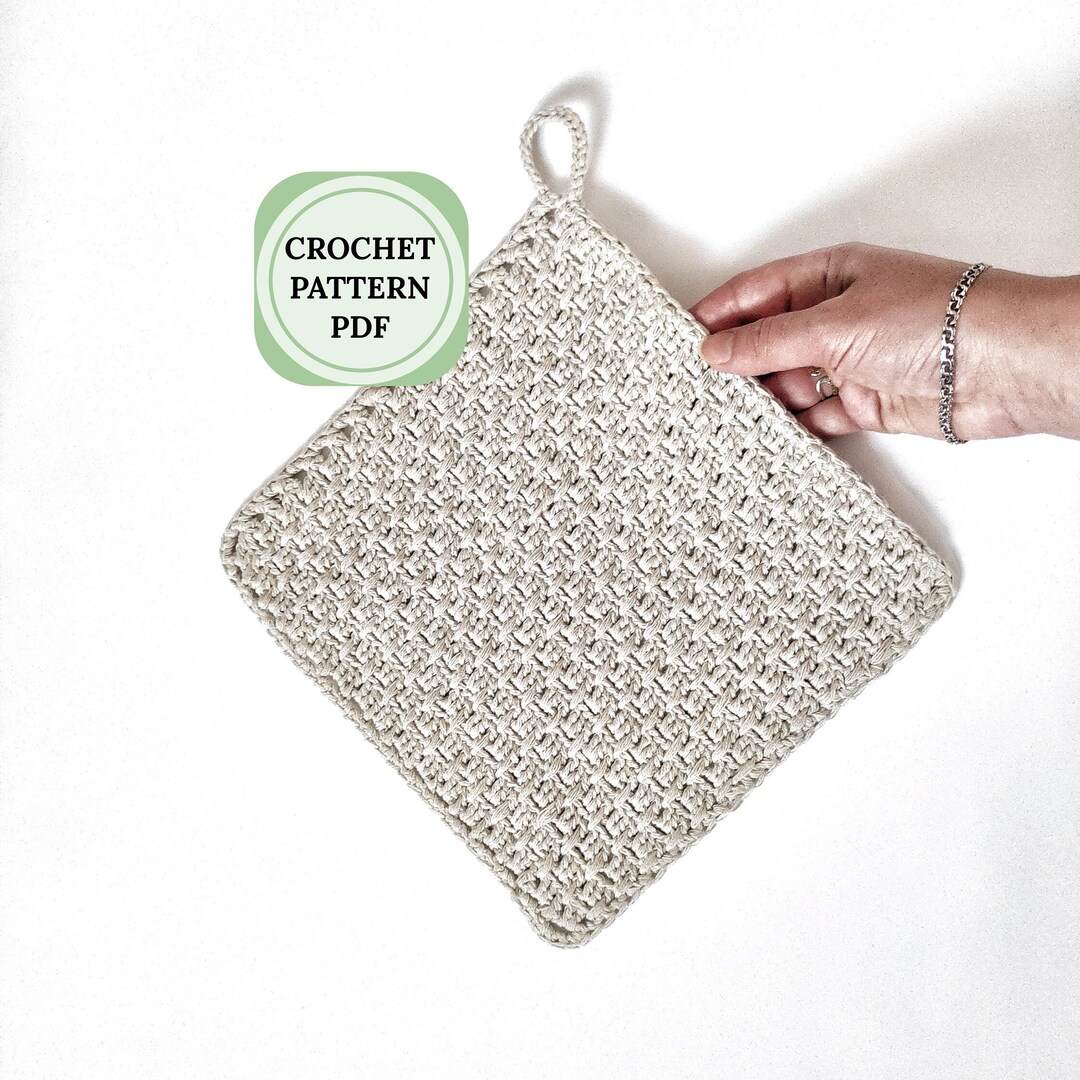 Crochet Potholder Patterns, Easy Crochet Pattern for Beginners, Crochet ...