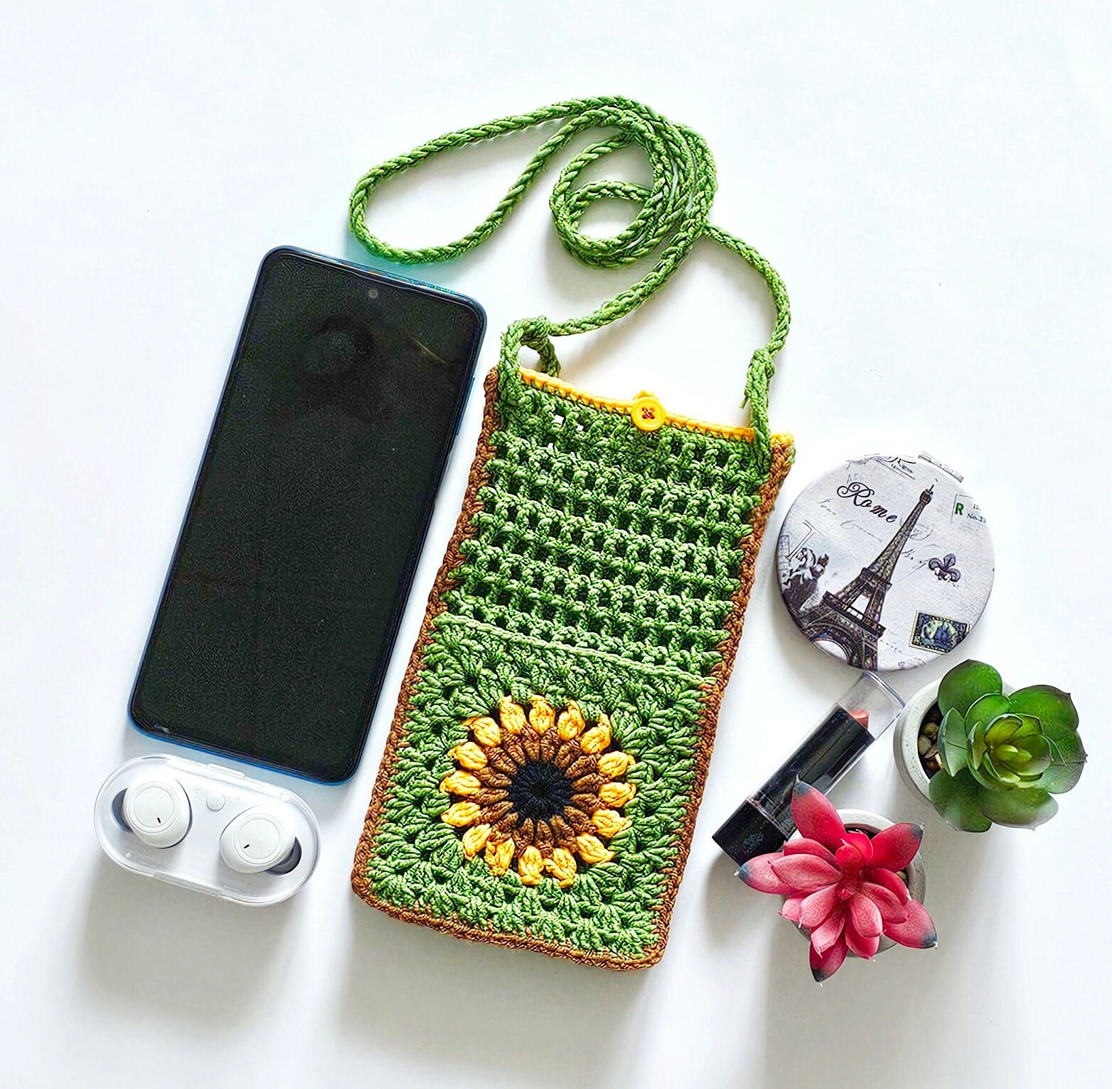 Crochet Phone Pouch Pattern PDF, Granny Square Easy Crossbody Bag - Etsy