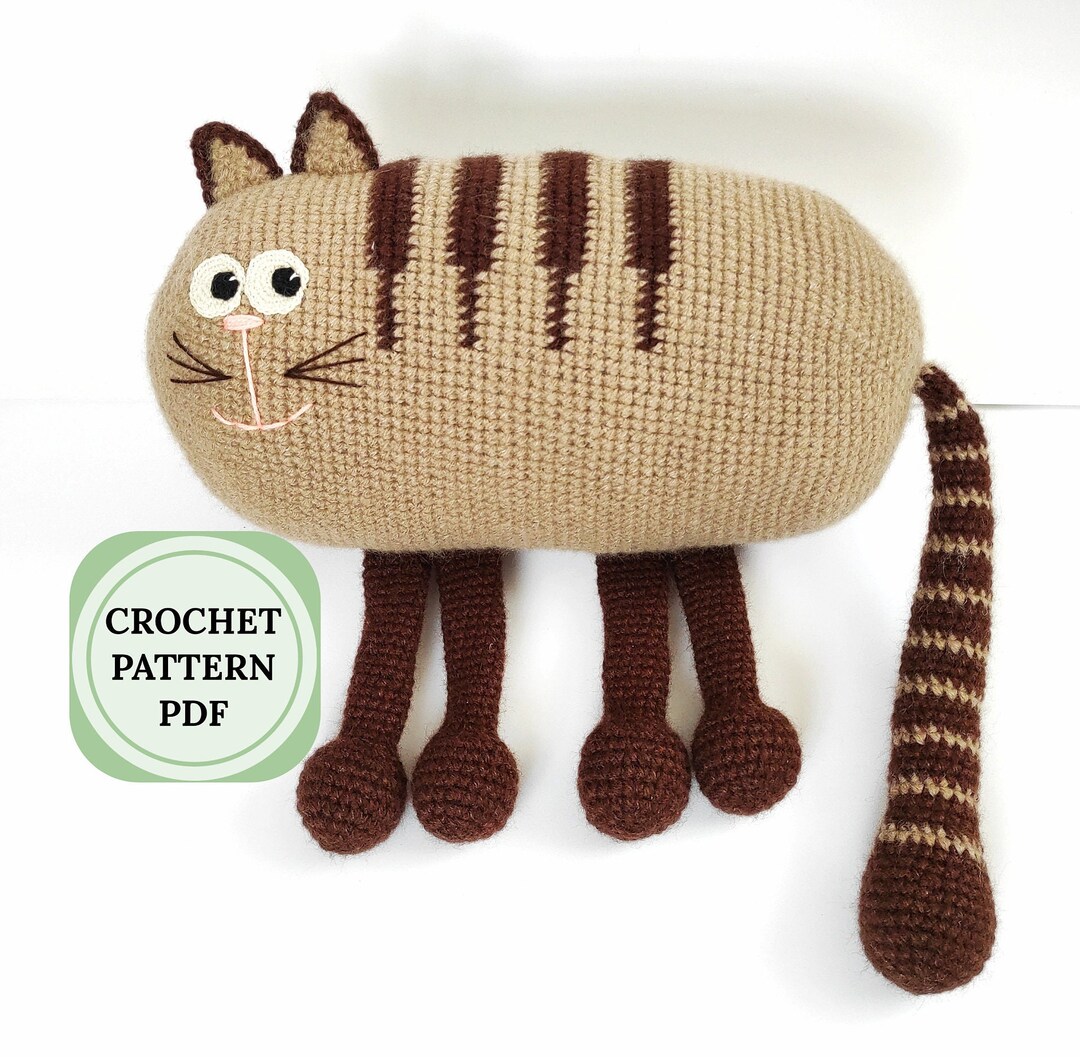 Amigurumi Cat Crochet Pattern: Beginner-friendly Pillow Toy (PDF ...