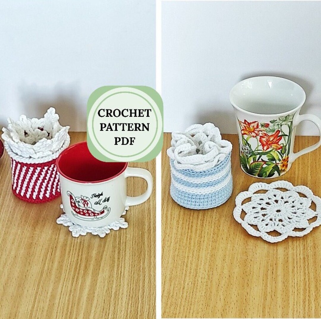 Crochet Coaster & Basket Pattern: Easy Beginner Set (PDF Pattern) - Etsy