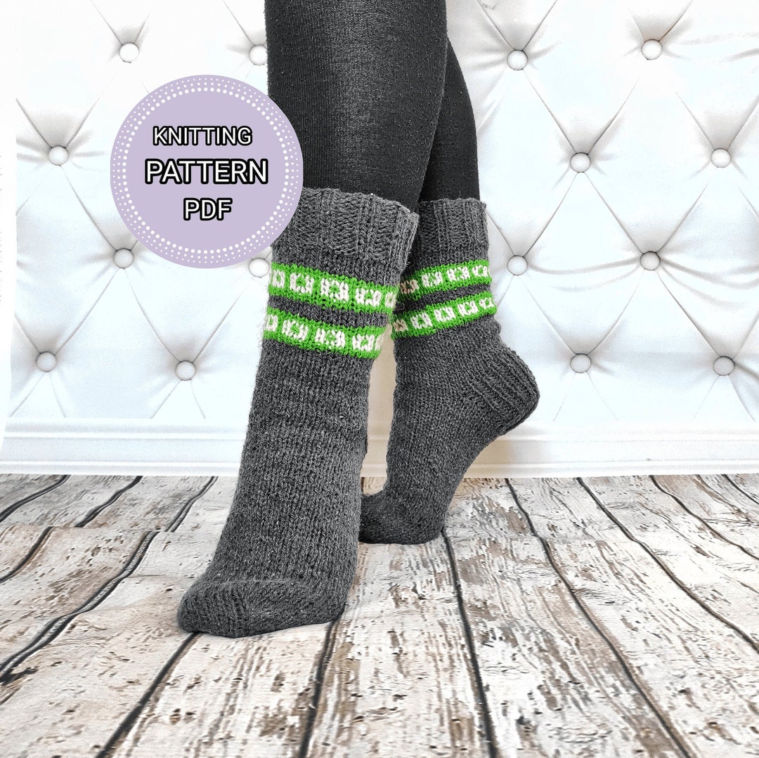 Cozy Socks Knitting Pattern, Beginner Sock Knitting Pattern, Easy Knit ...