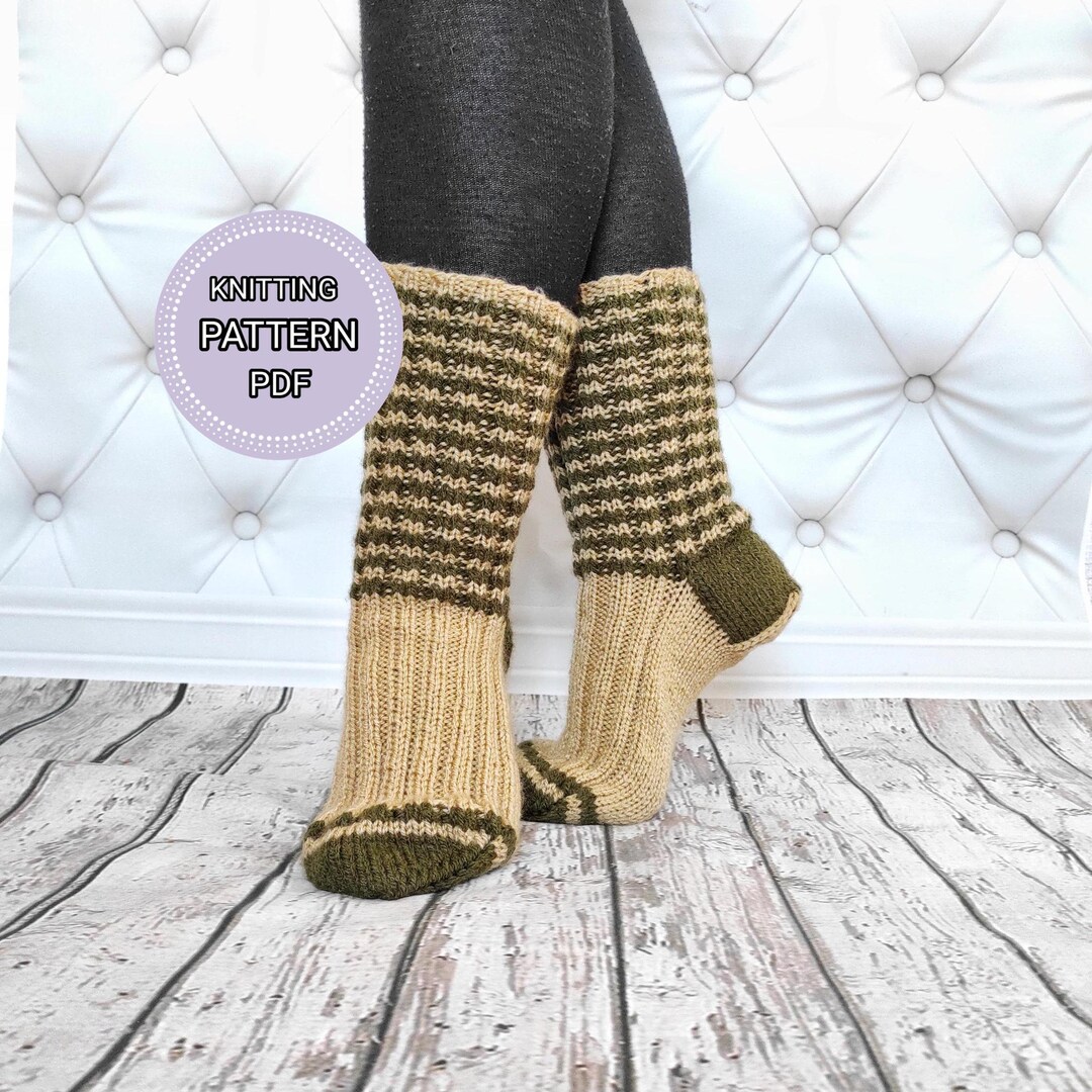 Easy Knit Socks Pattern, Cozy Socks Knitting Pattern, Beginner Sock ...