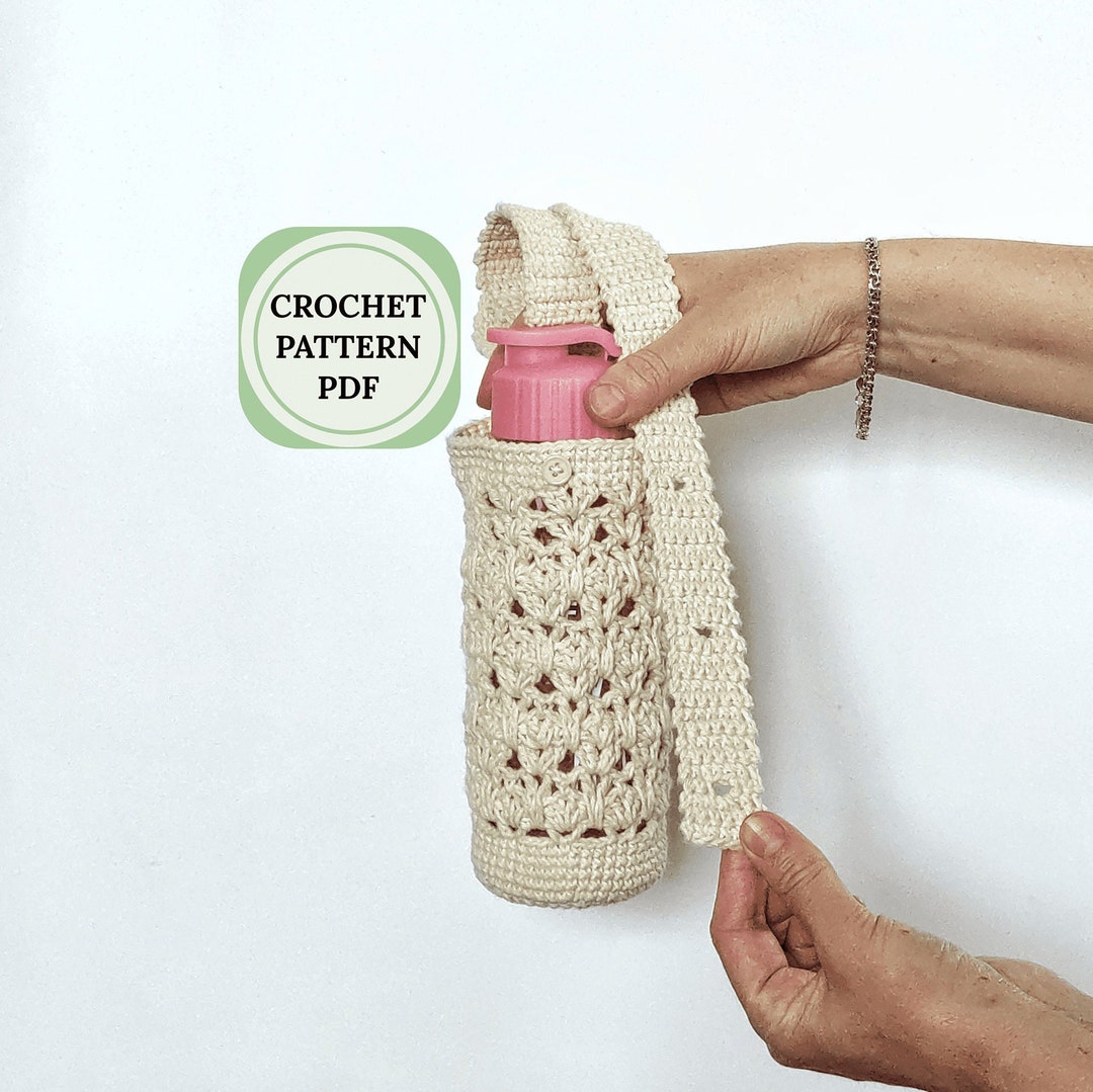 Water Bottle Crochet Holder Pattern, Bottle Bag Crochet Pattern ...