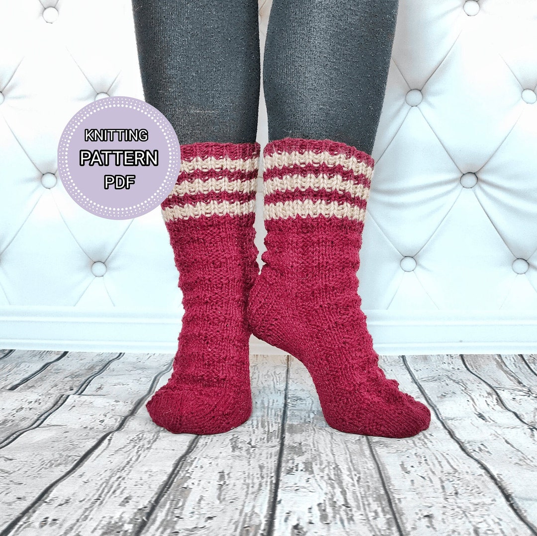 Cozy Socks Knitting Pattern Knit Tube Sock Sock Knit - Etsy