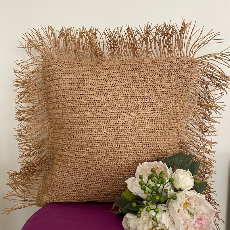 Straw Cushion - Etsy