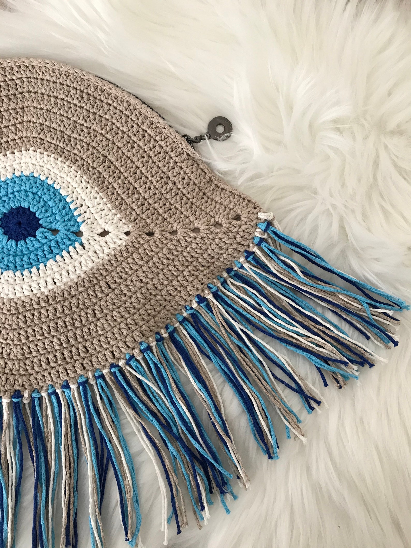 Evil Eye Clutch Bag Evil Eye Purse Crochet Clutch Boho Bag - Etsy