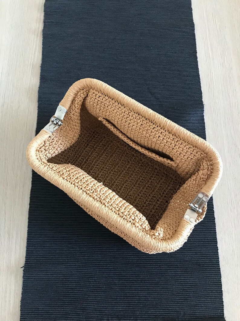 Straw Clutch Bag Summer Bag Boho Beach Clutch Tan Color - Etsy