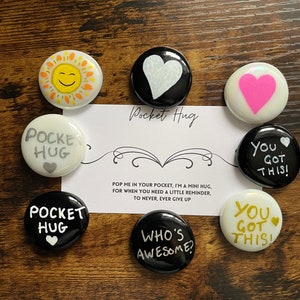 Pocket Hug, Glass Fidget Pebble, Uplifting Gift, You Got This, Present ...