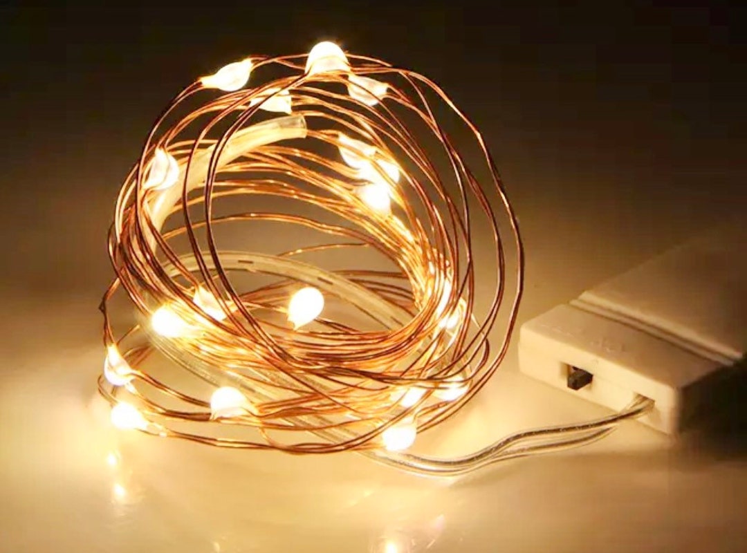 CHAIN OF LIGHTS 50 Leds/5 Meters of Micro Wire Light Chain Including ...