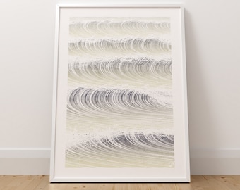 Abstract Waves Print - Etsy