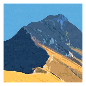 Alpine Ridge, Alps Print, Mountain Art, Landscape Art Print, Mountain ...
