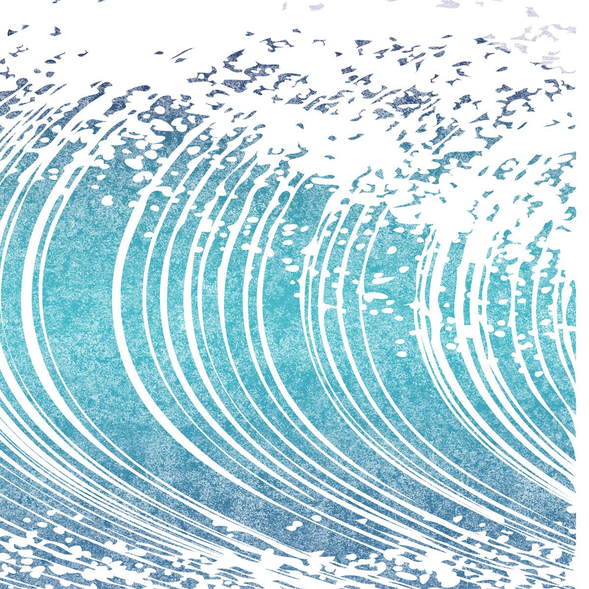 Minimalist Wave Print, "waves Iv", Wave Art, Waves Poster, Wave Prints ...