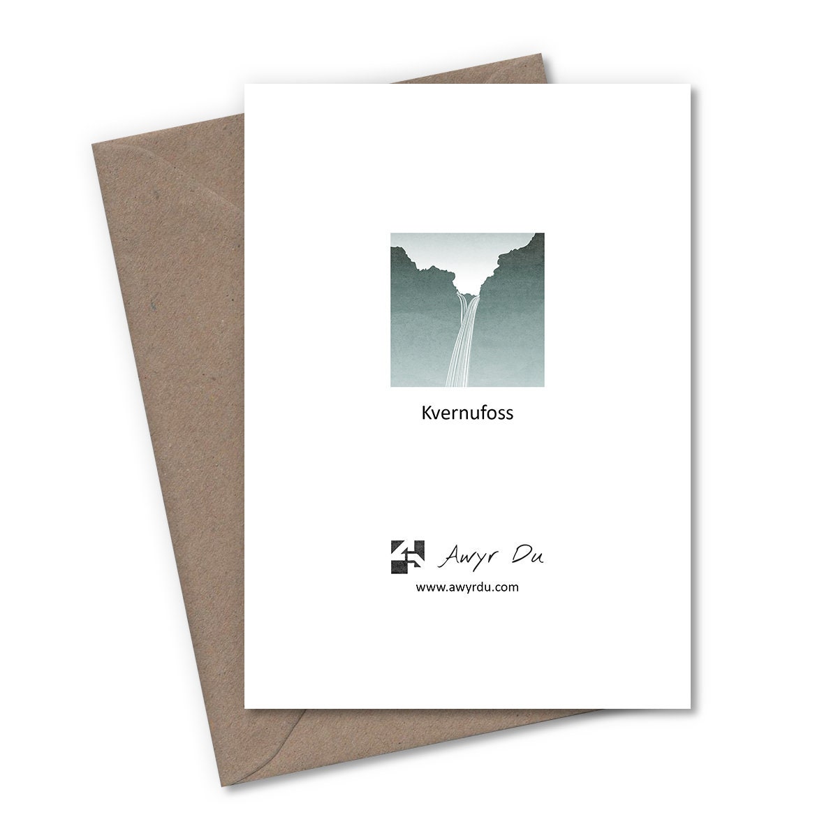 Minimalist Waterfalls Greetings Cards Pack Iceland Cards Set | Etsy
