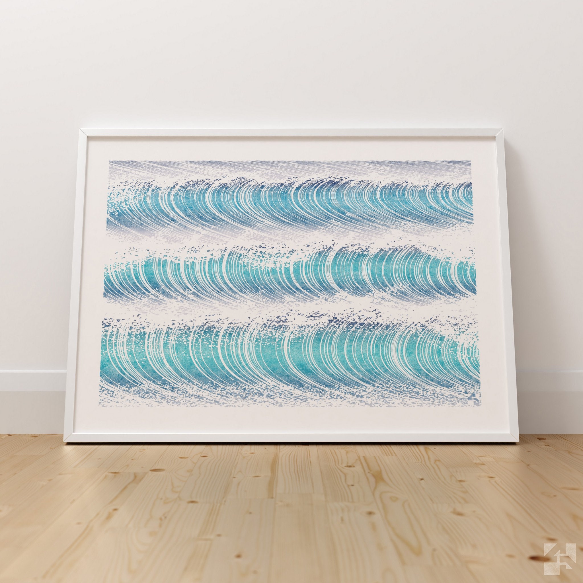 Minimalist Wave Print Waves IV Wave Art Waves | Etsy