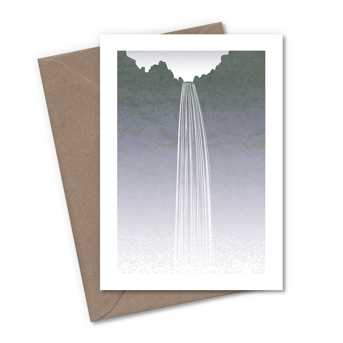 Minimalist Waterfalls Greetings Cards Pack Iceland Cards Set | Etsy