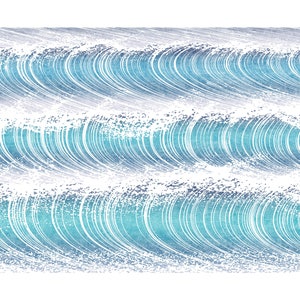 Minimalist Wave Print, "waves Iv", Wave Art, Waves Poster, Wave Prints ...