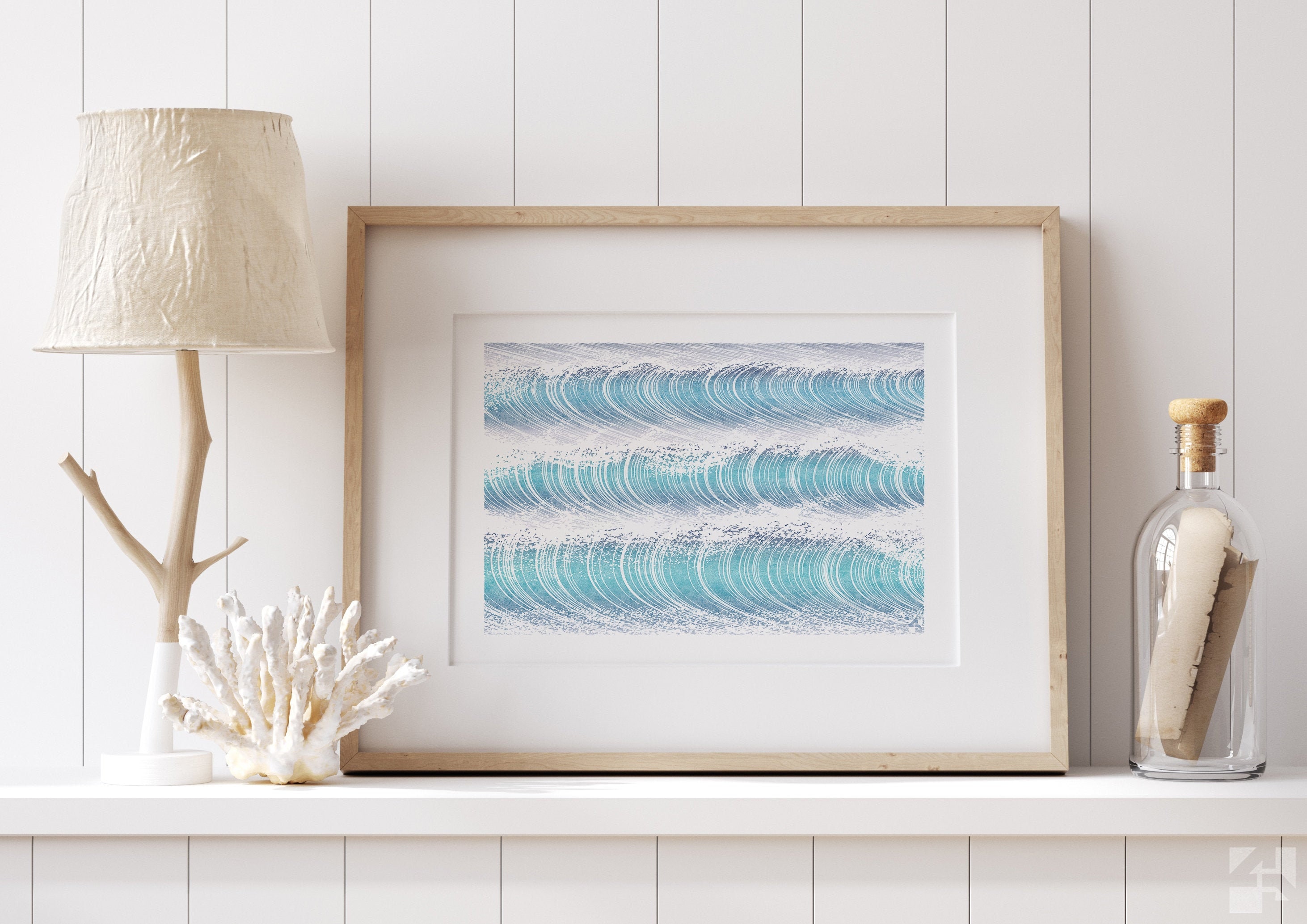 Minimalist Wave Print, "waves Iv", Wave Art, Waves Poster, Wave Prints ...