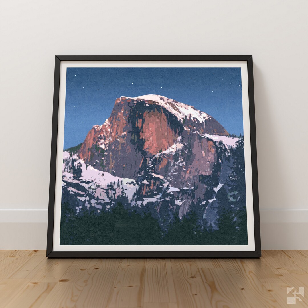 Half Dome, Yosemite National Park Print, Mountain Art, Landscape Art ...