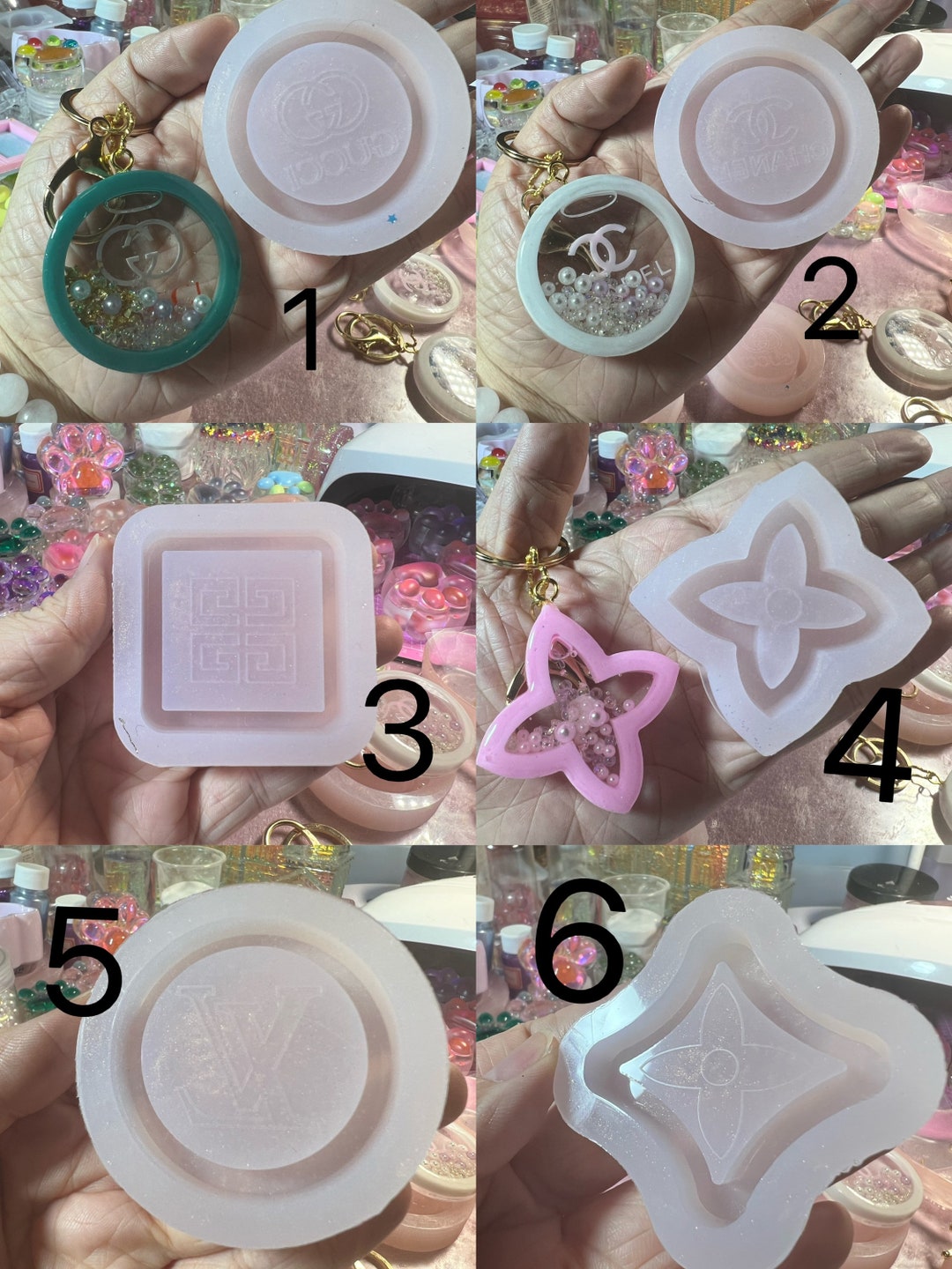 Silicone Mold for Resin Keychain Shakers - Etsy
