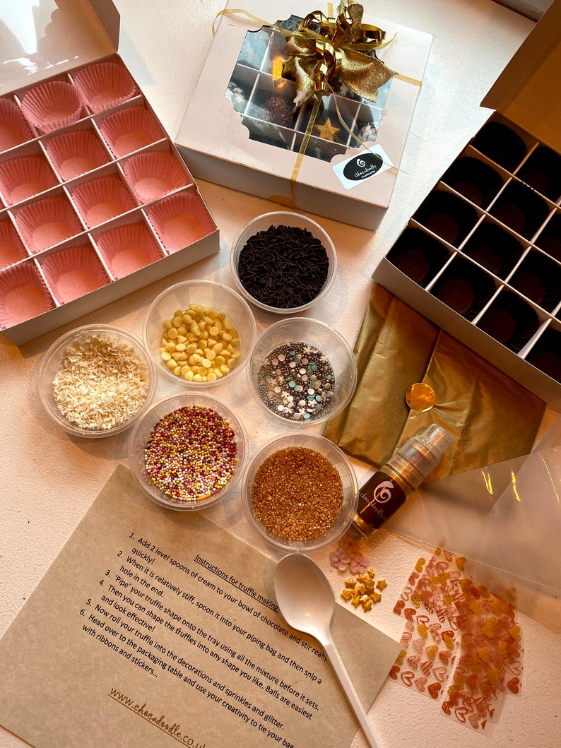 Chocolate Truffle Making Kit - Makes Around up to 16 Delicious Truffles ...