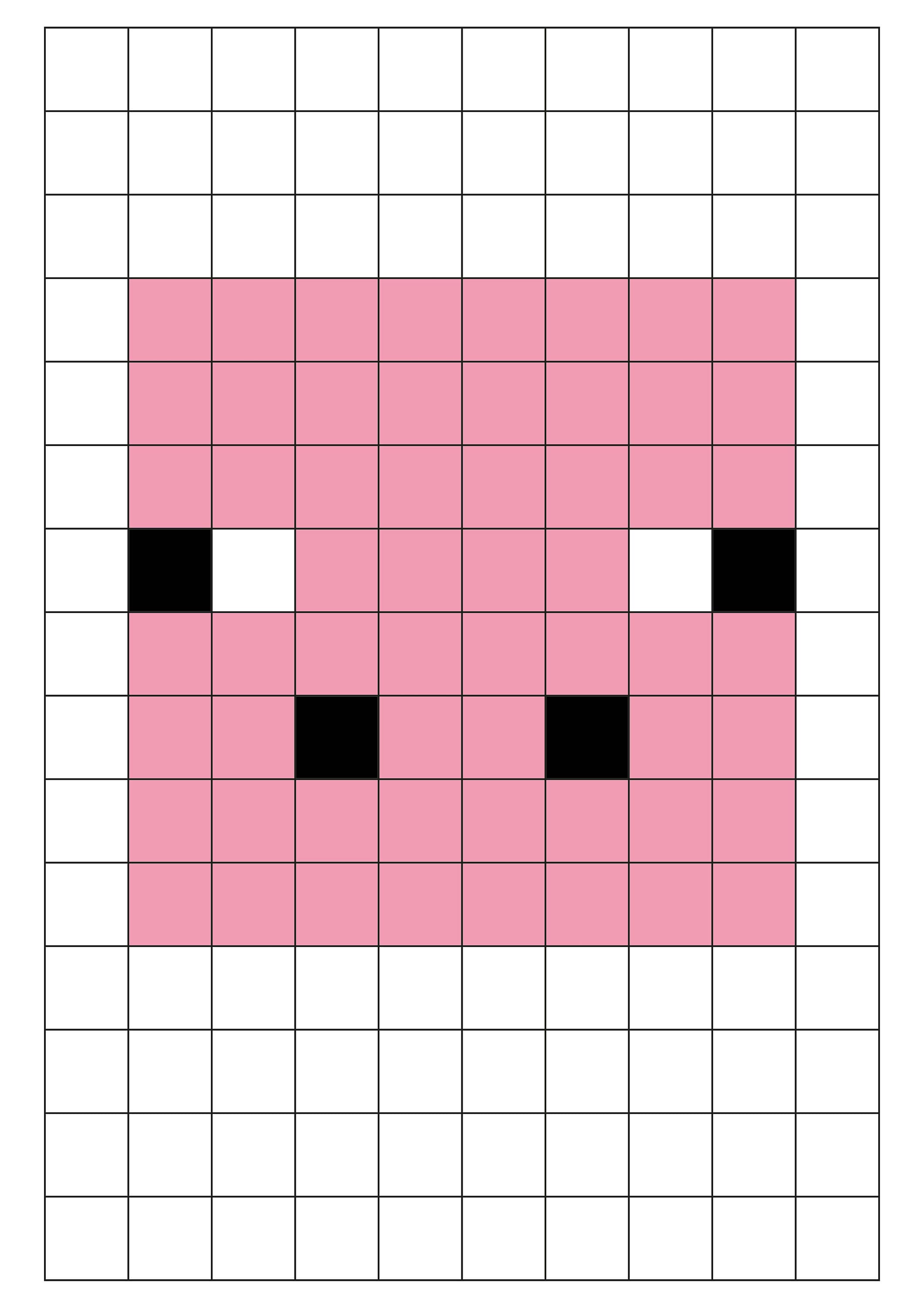 Minecraft Pig Face Pixel Art