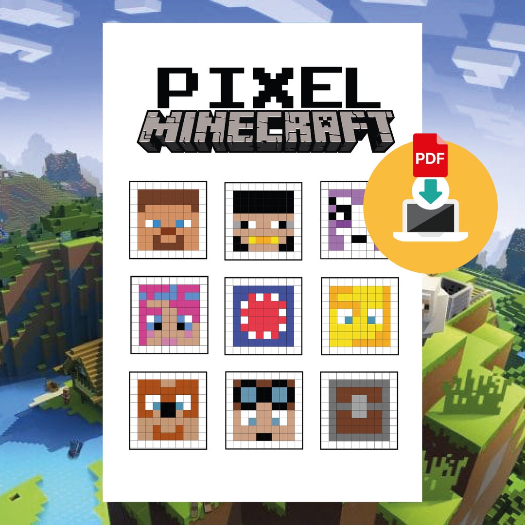 Minecraft Steve Pixel Art Template