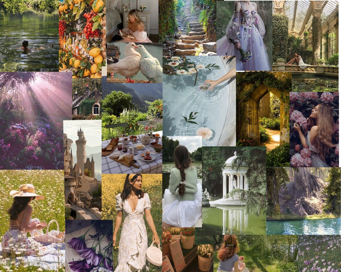 Wall Collage Kit Printable Aesthetic 60pc ethereal Aesthetic ,fairycore ...