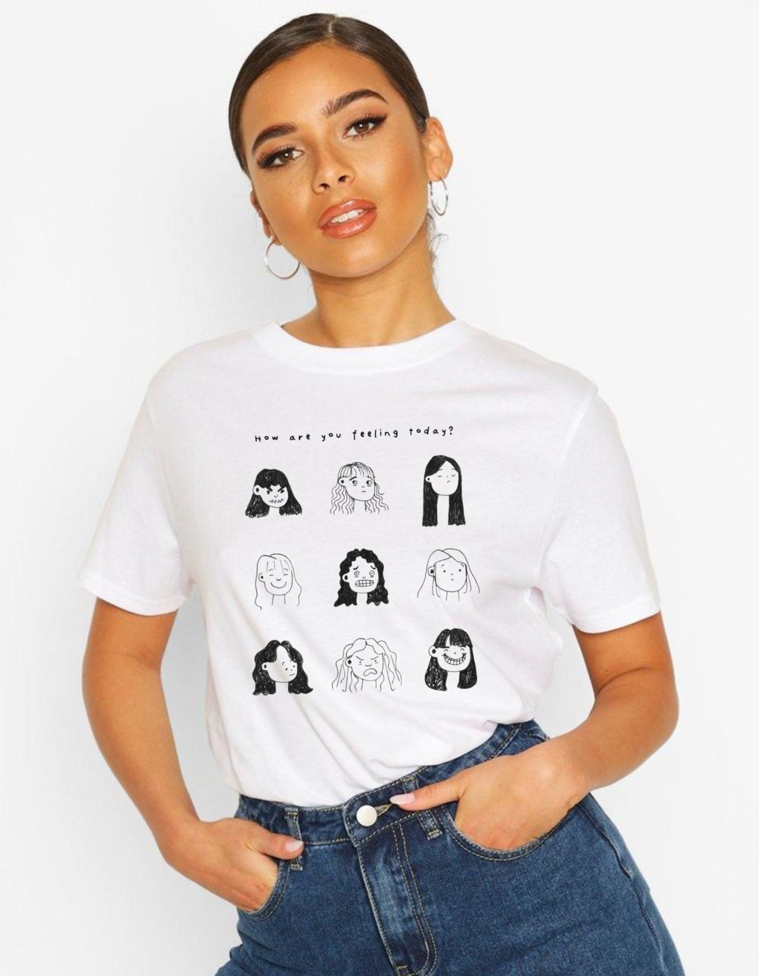 Chic Tee: Stylish Women's Vintage Graphic Shirt Trendy Retro Fashion ...