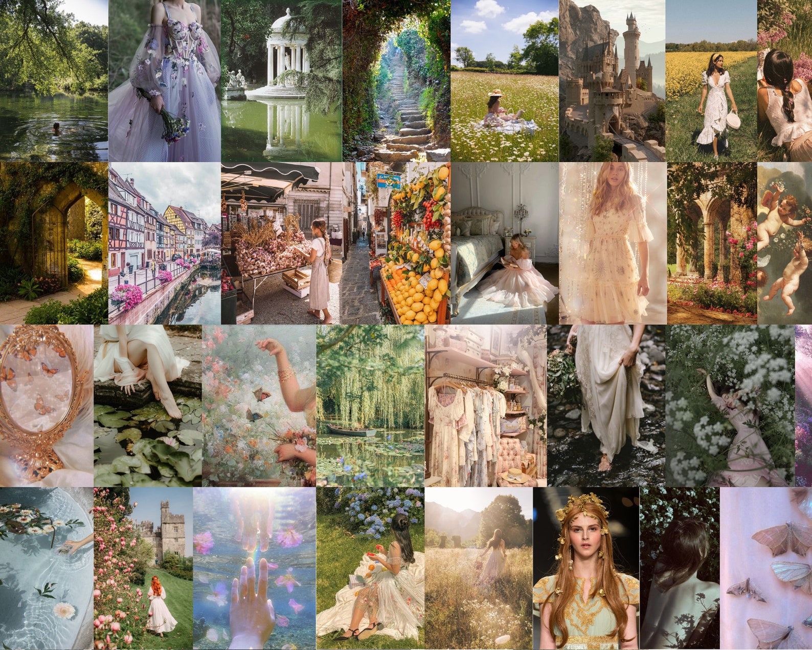 Wall Collage Kit Printable Aesthetic 60pc ethereal Aesthetic ,fairycore ...