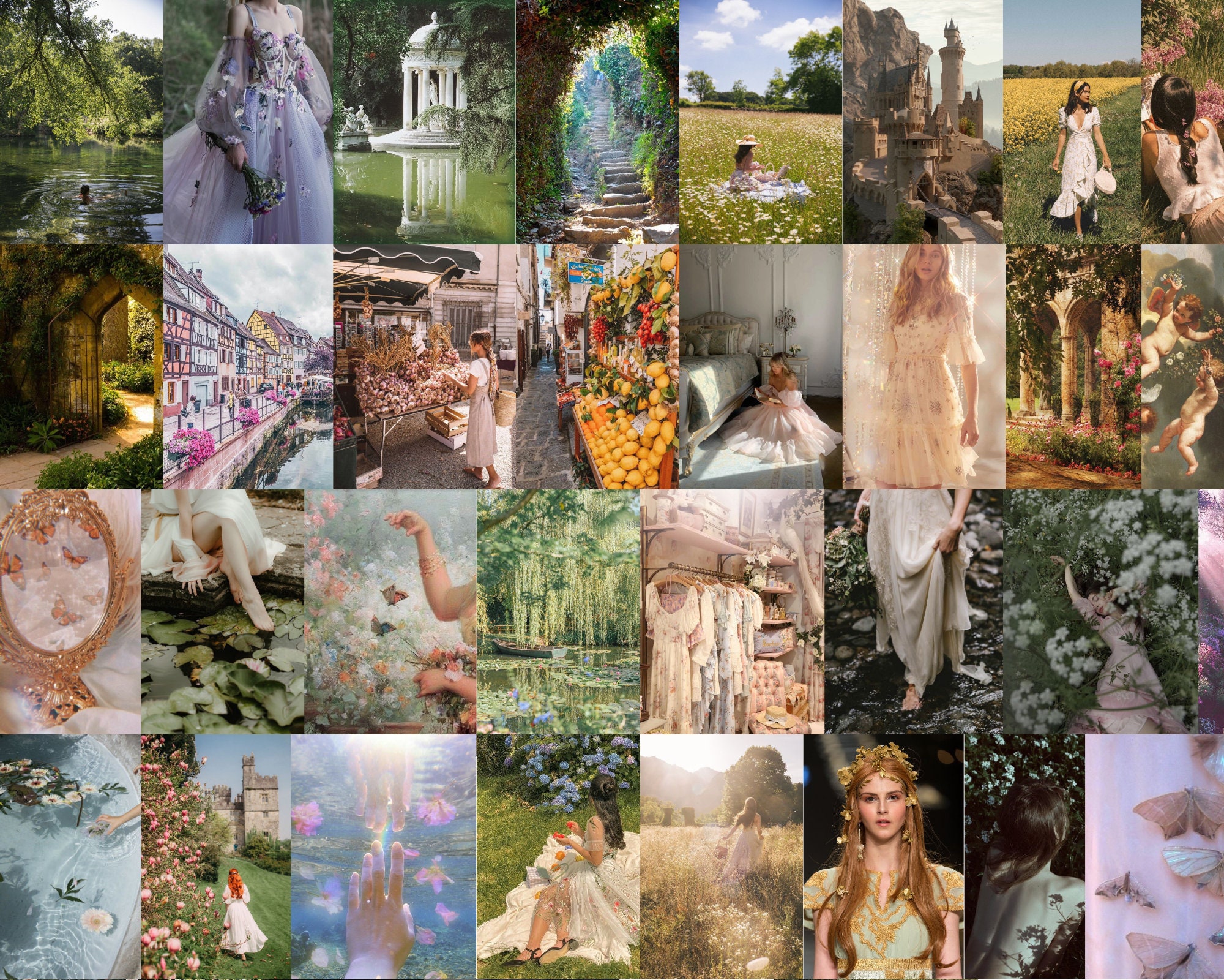 Wall Collage Kit Printable Aesthetic 60pc ethereal Aesthetic ,fairycore ...