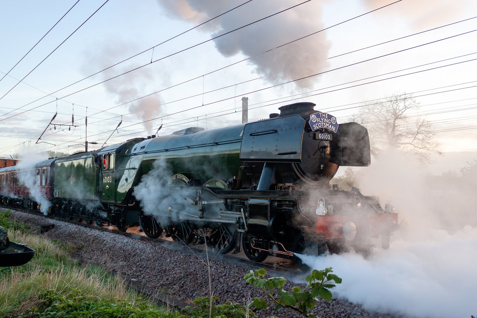 Photography Print of the Flying Scotsman Steaming and Ready to Start in ...