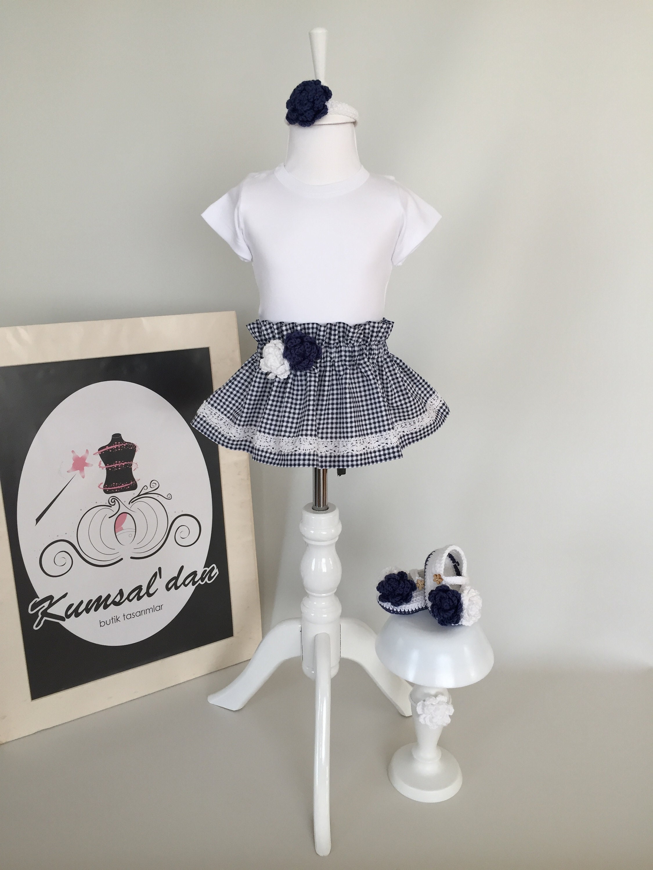 Navy Blue-white Sailor Baby Girl Dress Set - Etsy